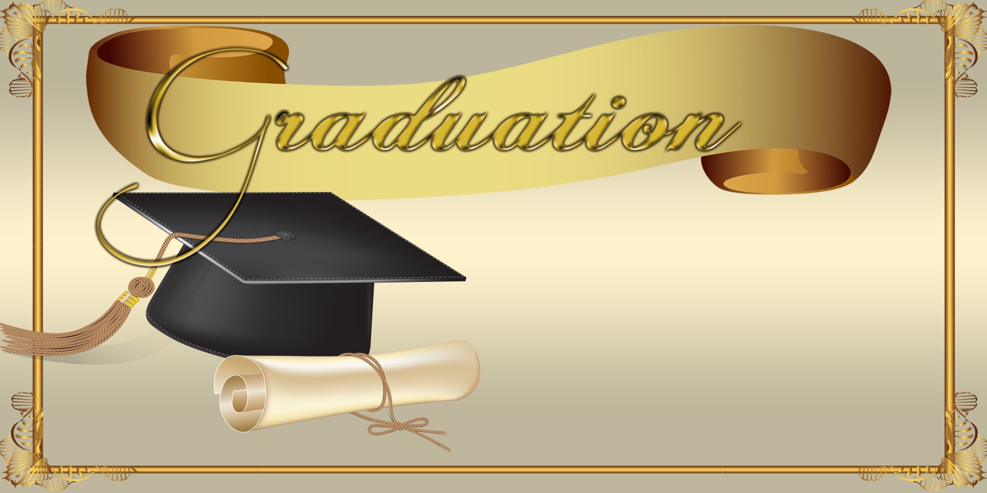 School Banners Graduation Gold